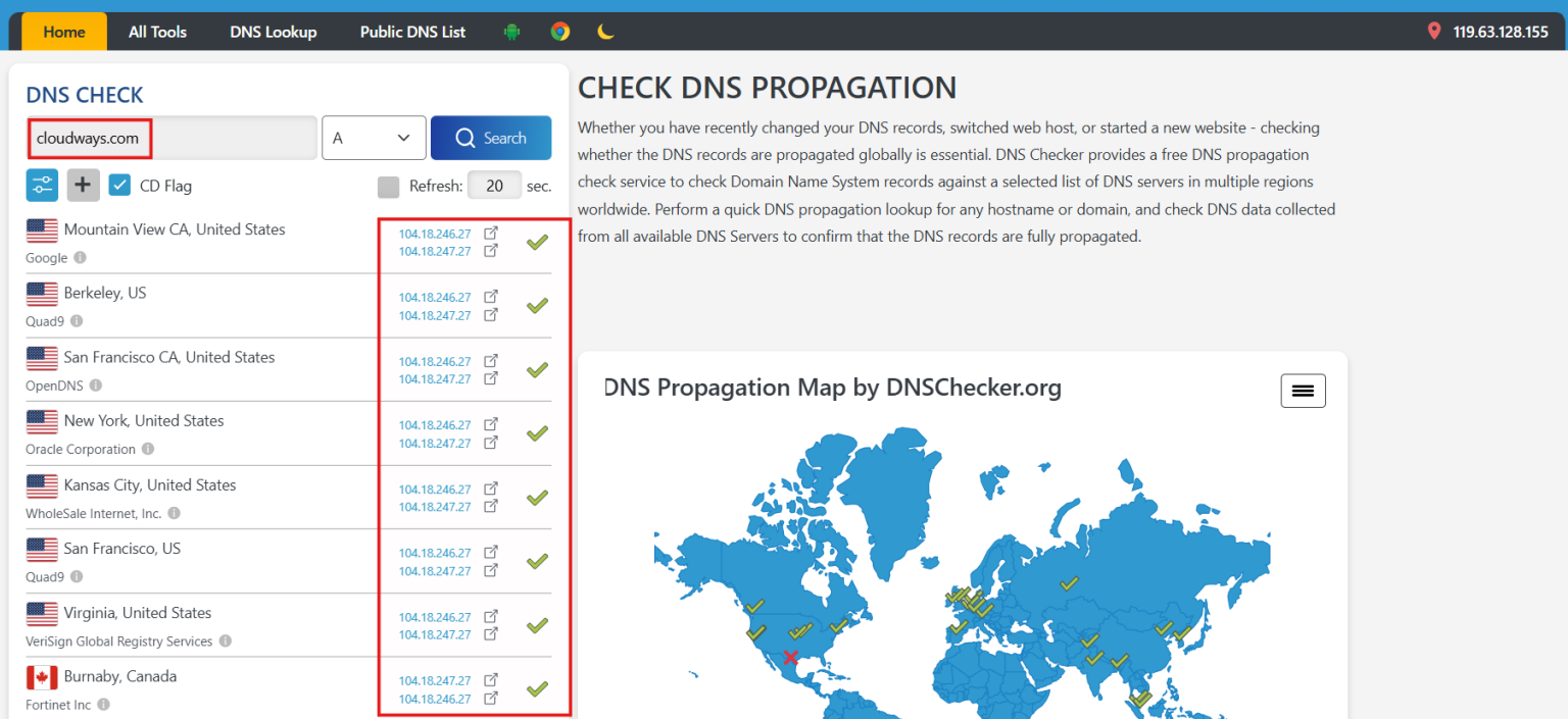 Check DNS | The Official Cloudways Blog