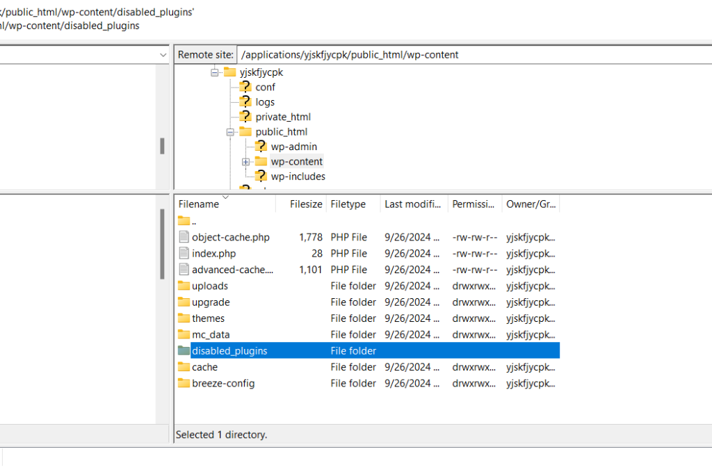 Disabled Plugins
