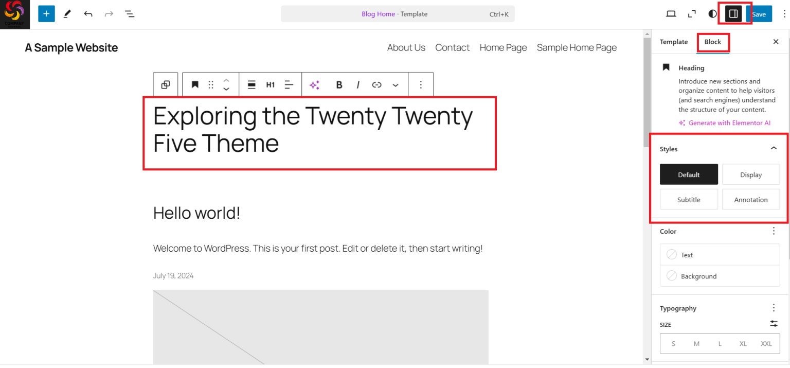 WordPress Twenty Twenty-Five Theme: Patterns, Styles, & Templates