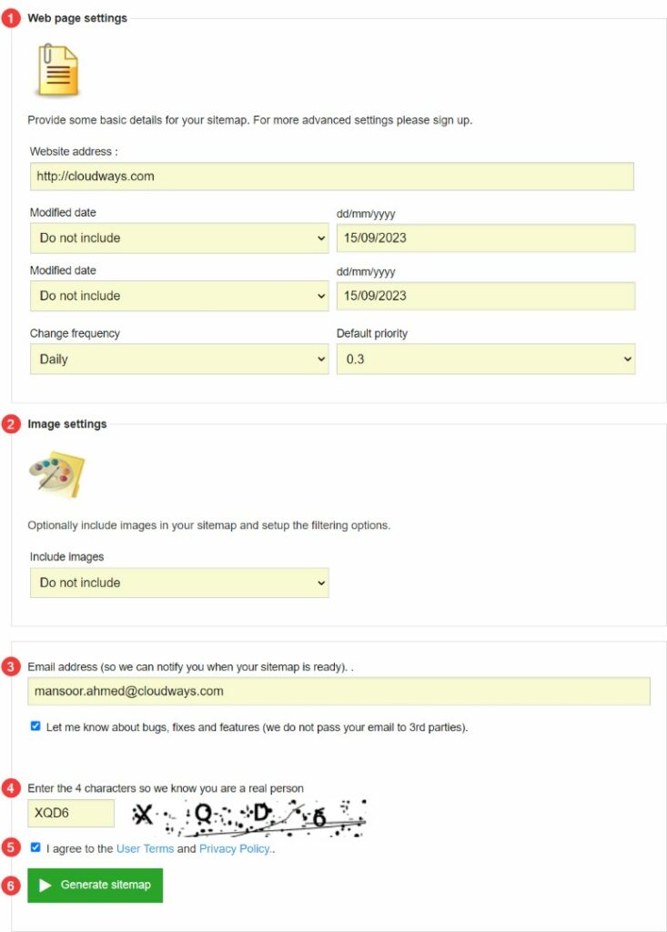 online xml sitemap settings | The Official Cloudways Blog